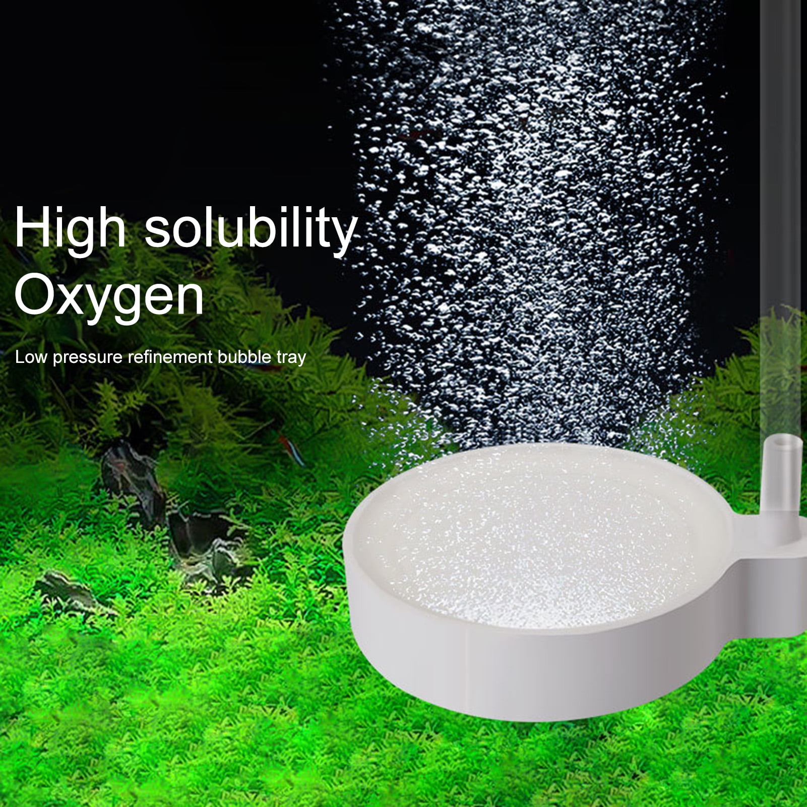 Fairnull Aquarium Air Stone Round Mute High Density Holes 4mm Tube ...