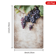 8x12 Inch Metal Wall Art, Vintage Grape Vine Rectangular Tin Metal ...