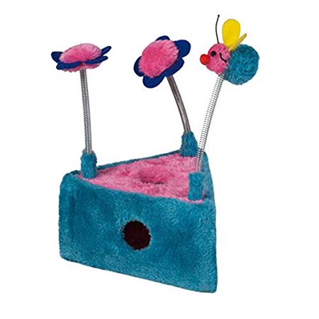 Triangle Flower Bee Cat Toy Box Catnip Filled Jingle Mice Hidden Ball ...