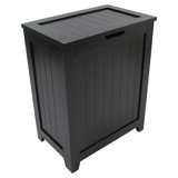 Redmon Contemporary Country Collection Plastic Laundry Hamper, Brown ...