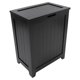 Redmon Contemporary Country Collection Plastic Laundry Hamper, Brown ...