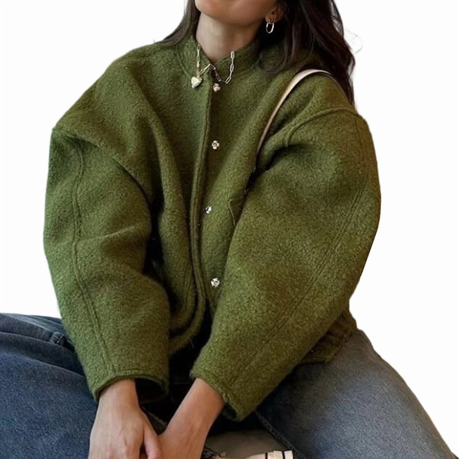 Click here for Unbranded Women Wool Blend Coat Oversized Jacket C... prices