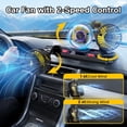Portable 3-Head Car Cooling Fan, Fans for Vehicles Cars Trucks ...