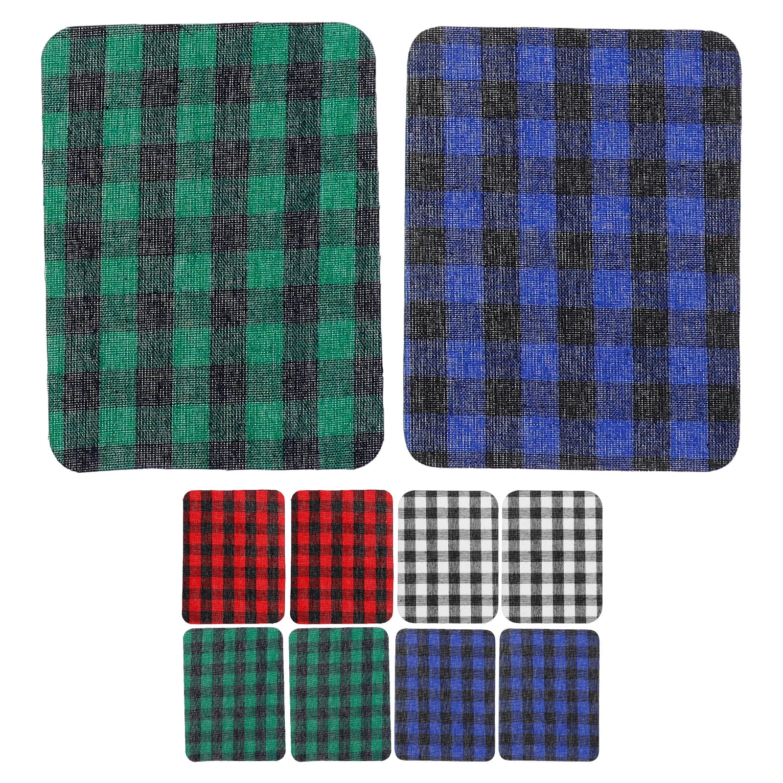 12 parches de tela a cuadros para planchar en camisas, faldas y zapatos ...