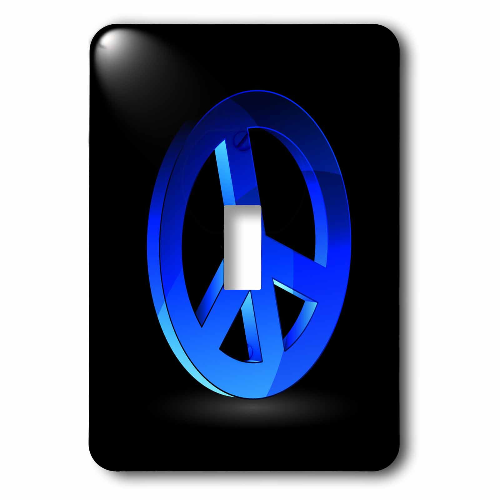 Blue Peace Sign Against a Black Background single toggle switch lsp ...