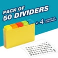 3x5 Plastic Index Card Dividers, Heavyweight Poly Index Card Guides A-Z ...