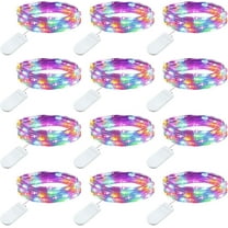 12 Pack Multi-Color Fairy Lights Battery Operated - 7ft 20 LED ...