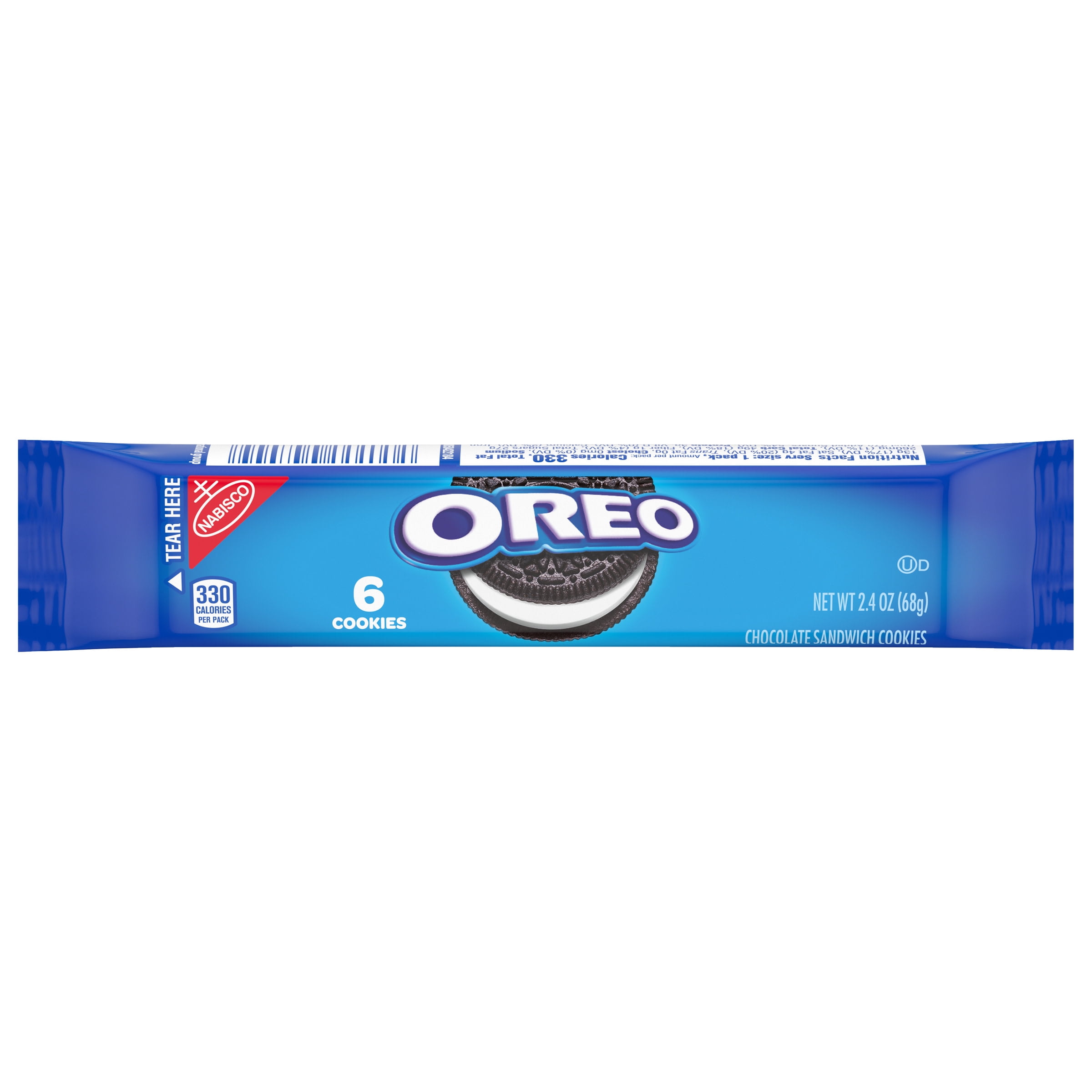 OREO Chocolate Sandwich Cookies, 2.4 oz Snack Pack (6 Cookies Total ...