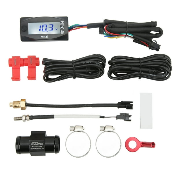 Motorcycle Thermometer,4 in 1 Motorcycle Motorcycle Voltmeter Engine ...