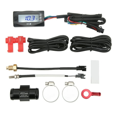 Motorcycle Thermometer,4 in 1 Motorcycle Motorcycle Voltmeter Engine ...