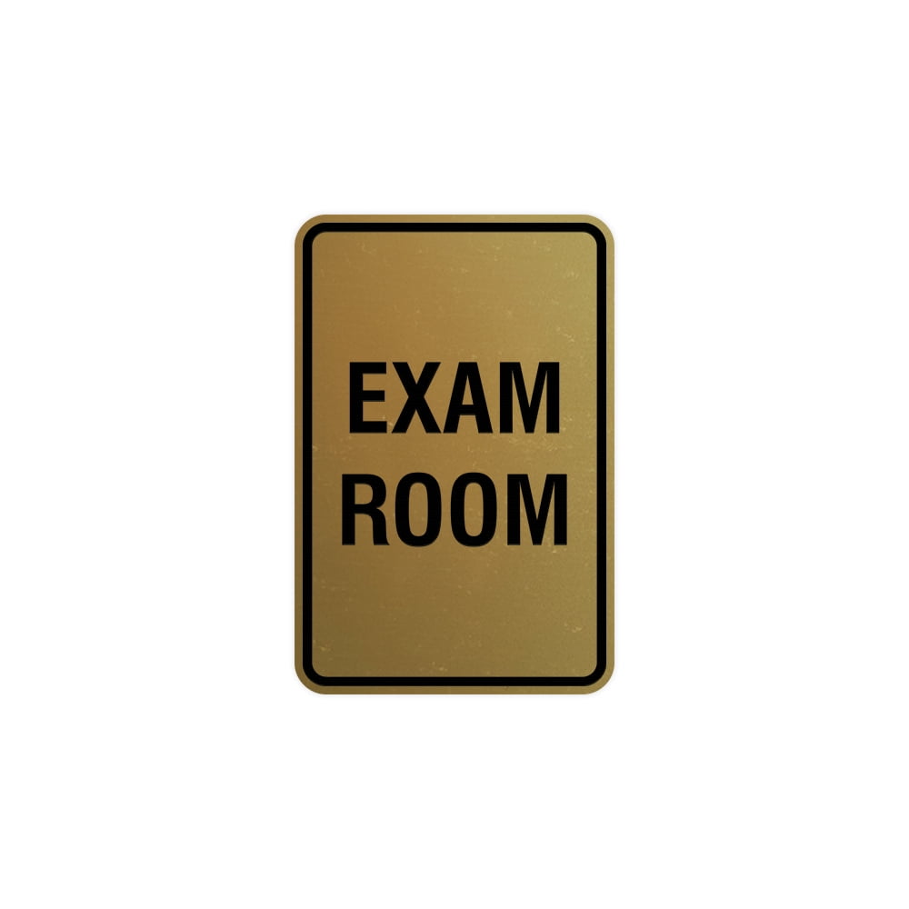 Portrait Round Exam Room Sign (Brushed Gold) - Large 6" x 8" - Walmart.com