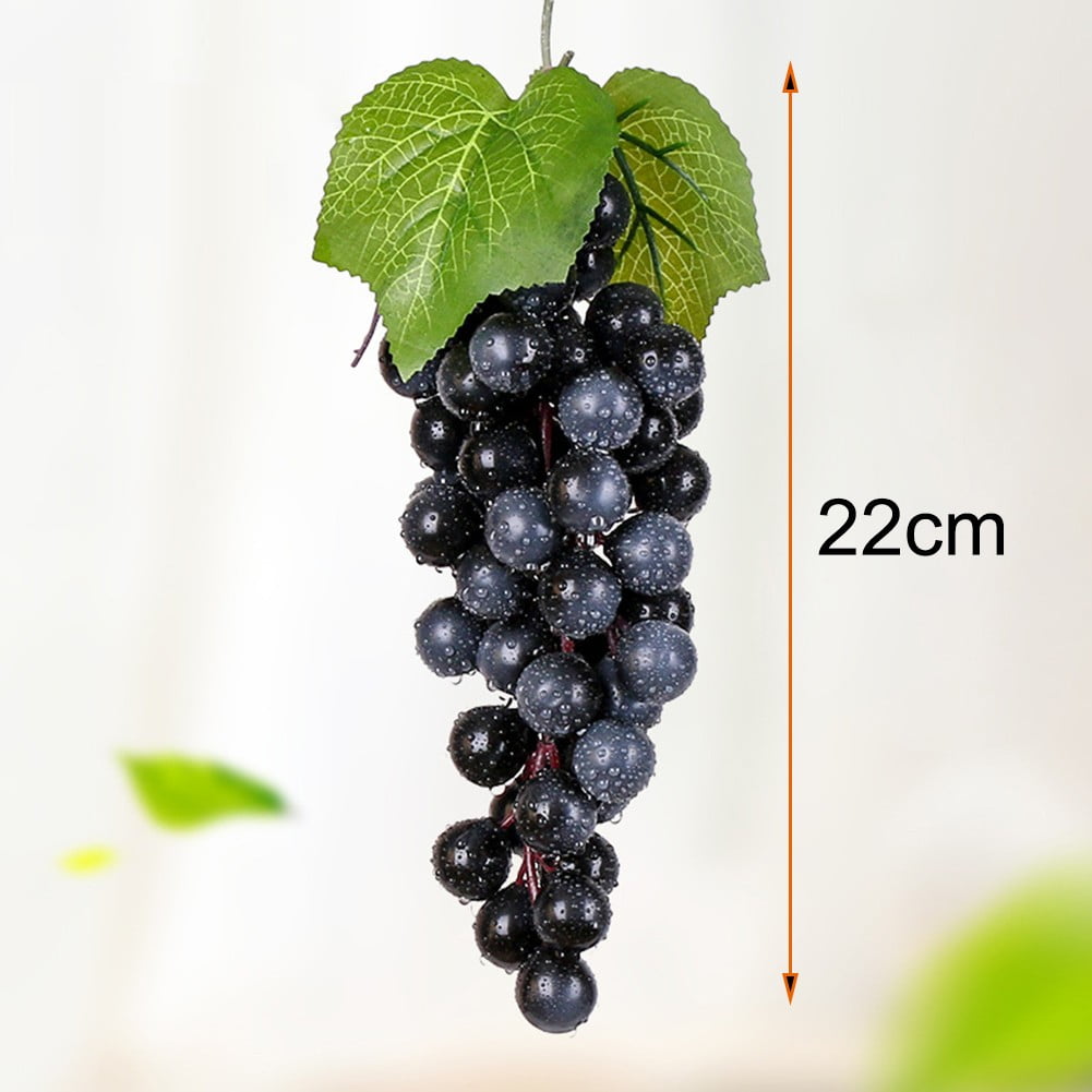 Gerich Artificial Fruit 60 Black Grapes in Food Lifelike Fake Fruits ...