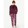 Joyspun Womens Plush Hooded Top And Pants 2 Piece Pajama Set Sizes Xs To 3x