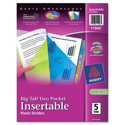 Plastic Two-Pocket Insertable Tab Dividers | Walmart Canada