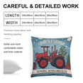 20"x20" Cushion Covers Wooden Christmas Farm Tractor Pattern Throw ...