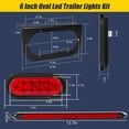 EXERAUO 6 Inch Oval RRF12 Led Trailer Lights Kit with Mounting Bracket ...