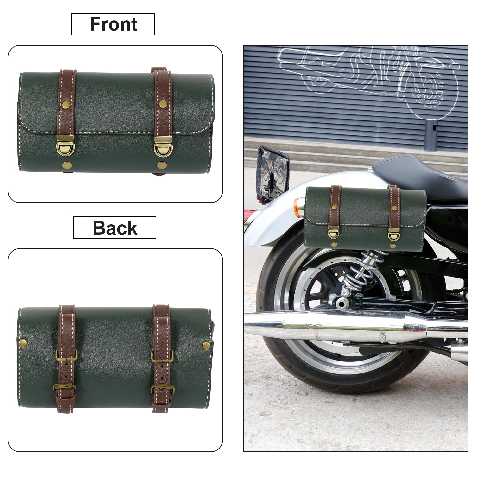 Green Motorcycle Saddlebag Side Tool Bags Cycling Luggage Bag ...