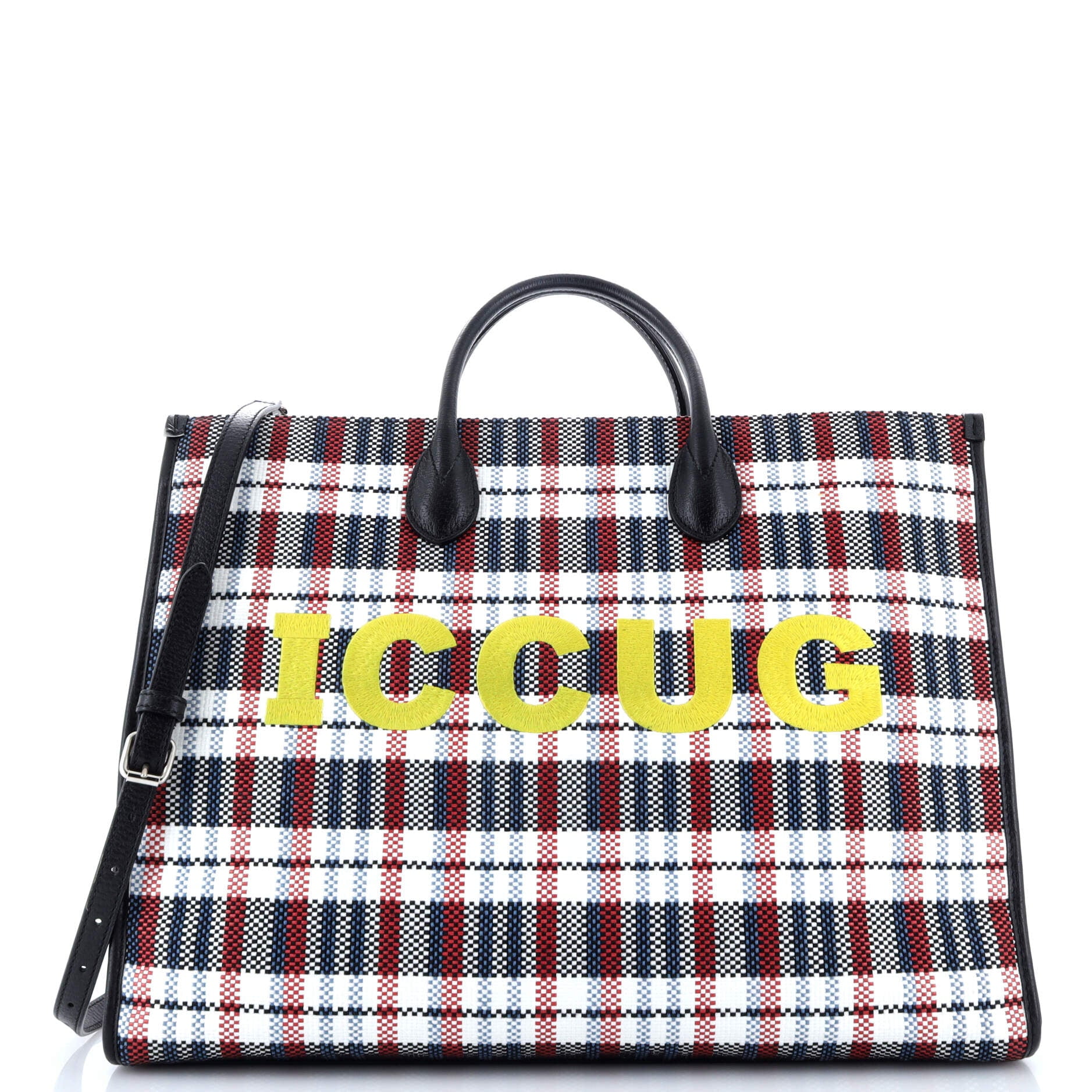 Pre-Owned ICCUG Tote Embroidered Faux Raffia Large By Rebag - Walmart.com