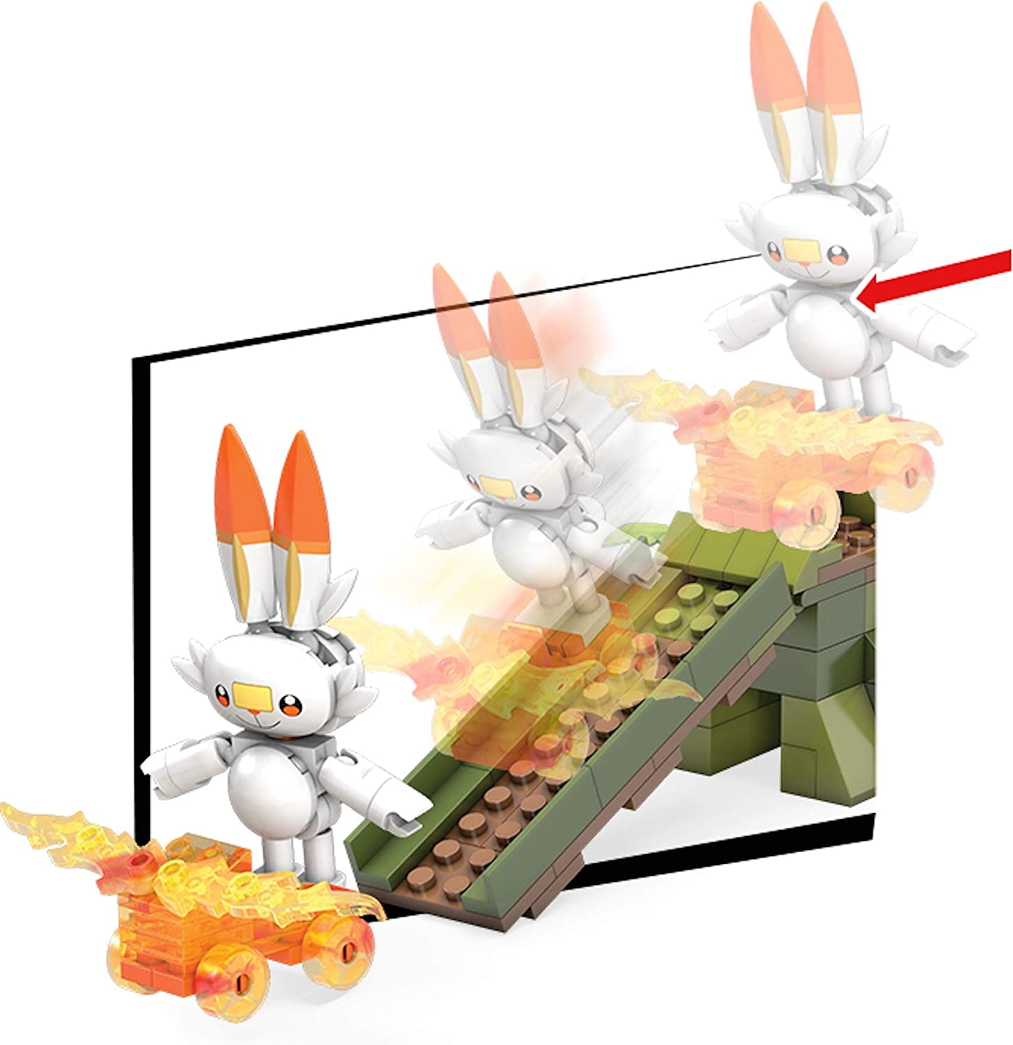 Mega Construx Pokemon Grookey vs. Scorbunny Figure Building Set ...