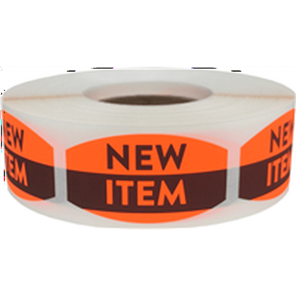 Red New Item Labels .75 x 1.375 Inch 500 Total Adhesive Stickers ...