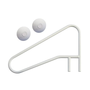 Saftron Heavy Duty 3-Step Inground Pool Ladder & Anchor Socket Cover, 2 ...
