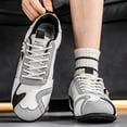 Men's Retro Color Block Walking Dressy Shoes Lace Up Flat Tennis Shoes ...