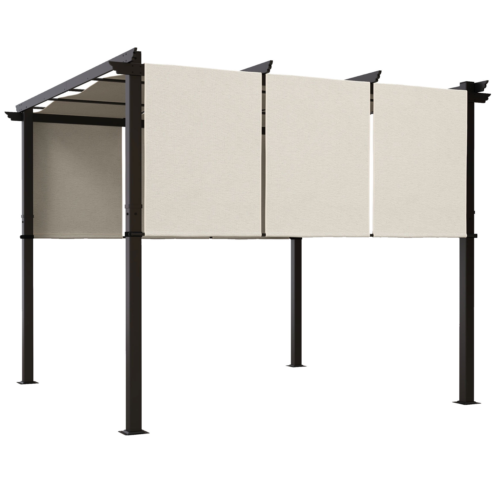 Click here for Outsunny 10 X 10 Metal Pergola With Retractable Ca... prices