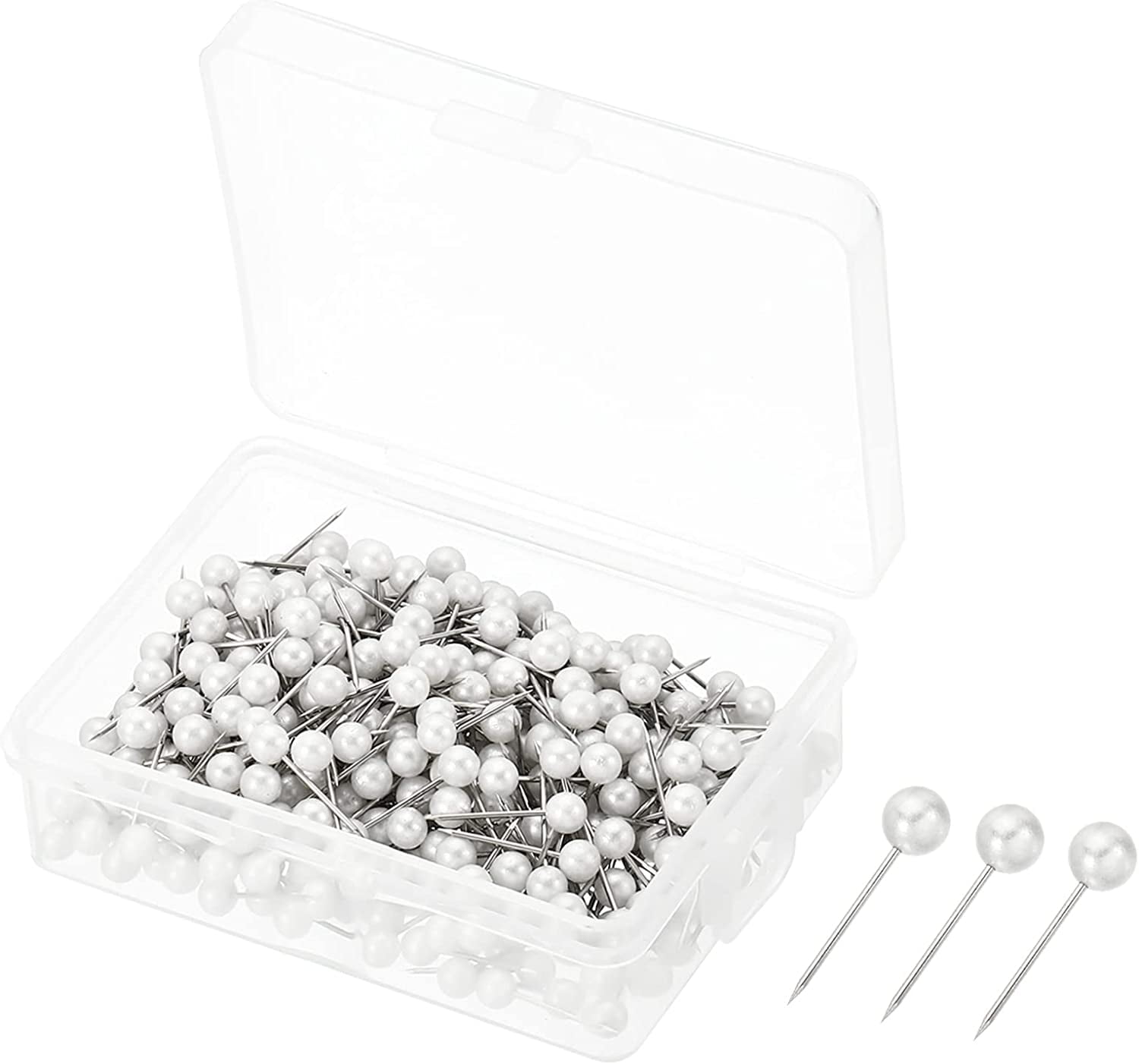 Push Pins, 400 Pack Round Head Map Tacks Thumb Steel Point for World ...