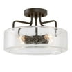 Franklin Iron Works Amber Scroll Ceiling Light Fixture, 20 1/4" Wide ...