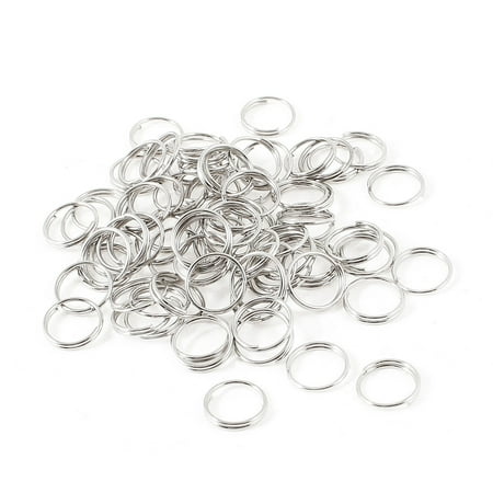 8mm Dia Silver Tone Metal Split Loop Key Rings Holders Replacement 80 ...