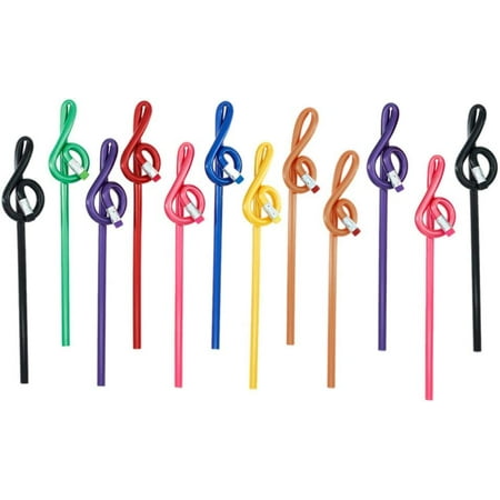 TOOAD 12Pcs Crayons Musique Crayons Bendable Eraser Crayons Adorables ...