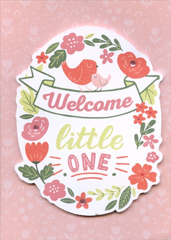 Paper House Productions Welcome Little One Tip On with Pink Gems 3D New ...