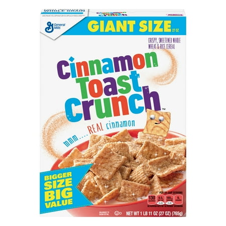 Cinnamon Toast Crunch, Giant Size Breakfast Cereal, 27 oz Box - Walmart.com