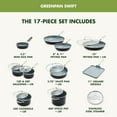 17 Piece Nonstick Swift Cookware Set, Ceramic PFAS-Free Pots & Pans ...