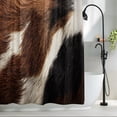 Cowhide Shower Curtains for Bathroom, Brown Black White Animal Cow Fur ...