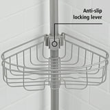 Mainstays Tension Rod Shower Caddy, 3-Tier Corner Pole, Adjustable from ...