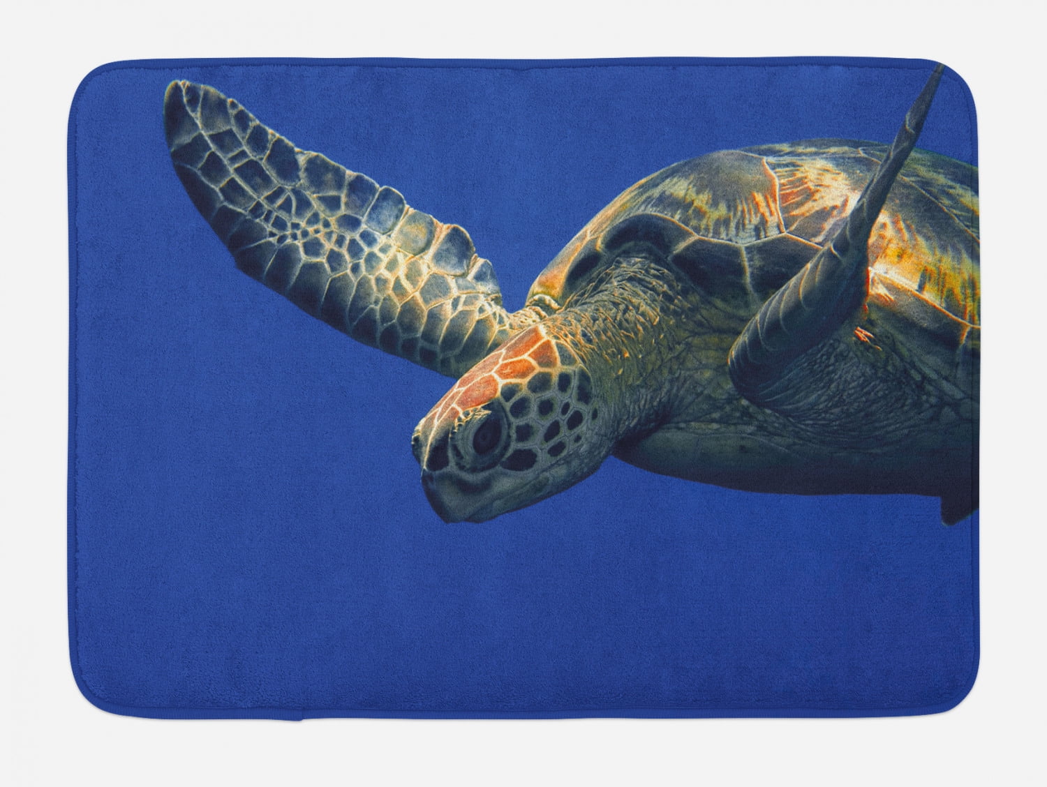 Turtle Bath Mat, Close Up Photo of Green Turtle at Sipadan Borneo ...