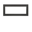 "72""x12"" Double Pane Transom Window, Black Vinyl Front, White Back ...