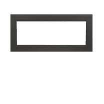 "72""x12"" Double Pane Transom Window, Black Vinyl Front, White Back ...