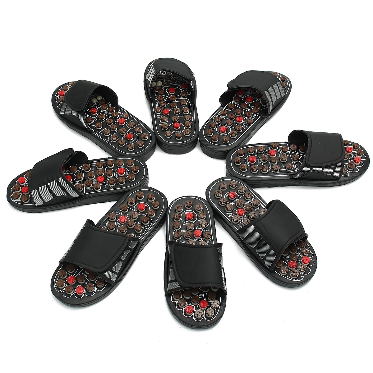Blood Activating Massage Slippers Sandals Acupuncture Foot Massager ...