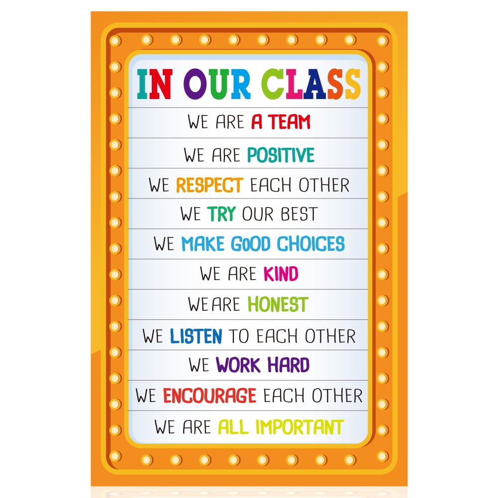 Waahome Classroom Rules Poster12 X 18 Motivational Poster Classroom Decorationsclassroom