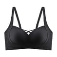 Asxite Bras for Women No Underwire Solid Wireless Push Up Lift X Back ...
