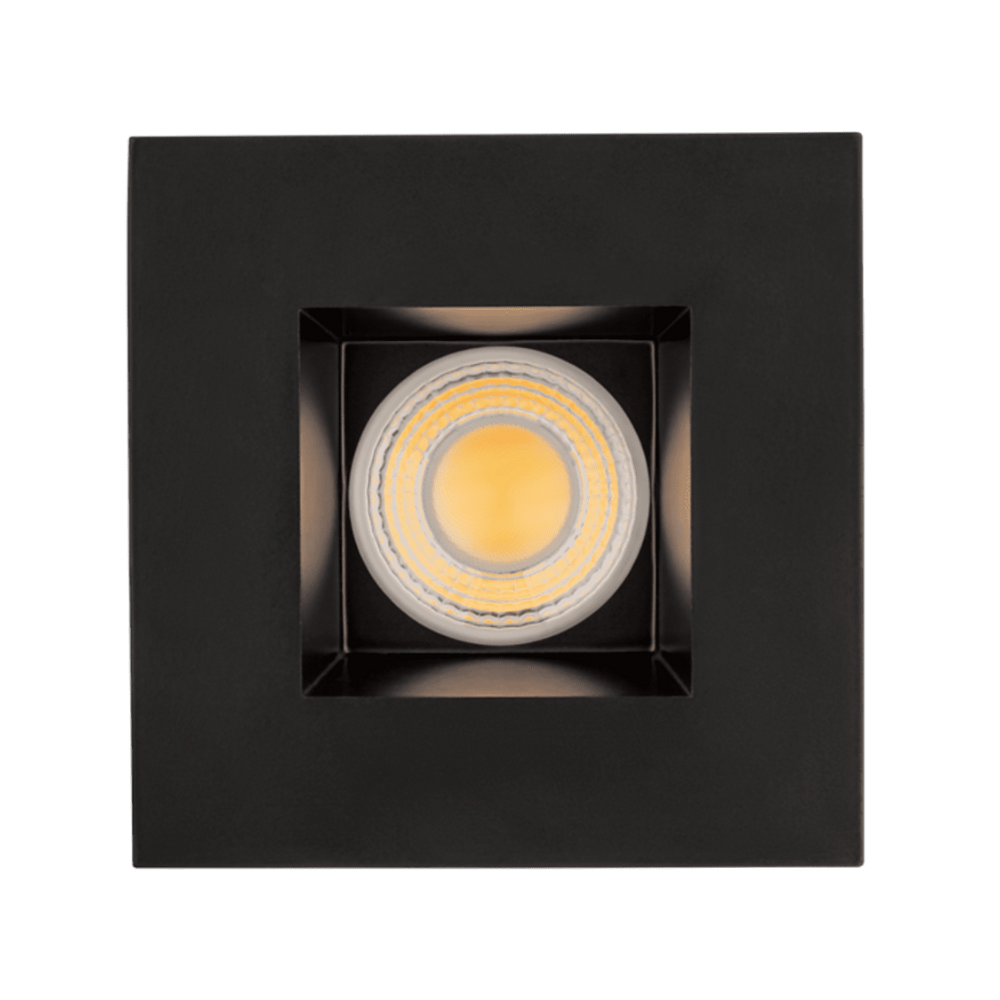 Perlglow 3 inch Black Square Downlight Luminaire, LED Recessed Light ...