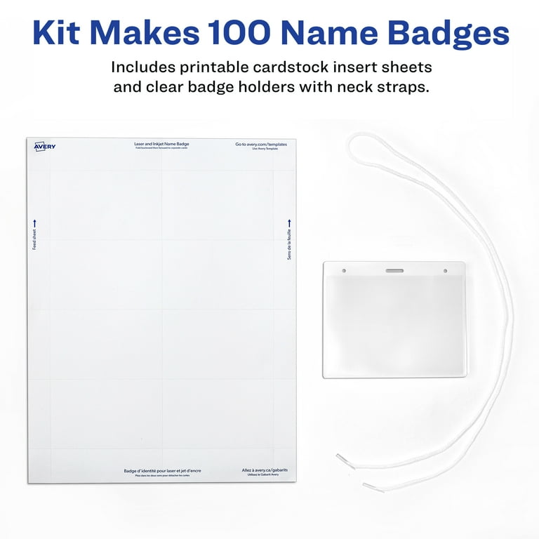 Reusable Badge Holders Avery Customizable Magnetic Name Badges – 3” X 4 ...