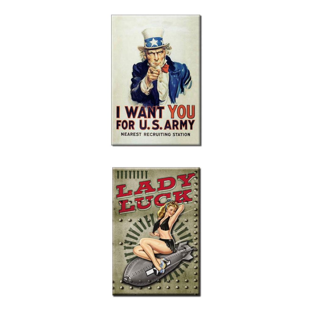 Bundle - 2 Items: Lady Luck Uncle Sam Magnets - Walmart.com