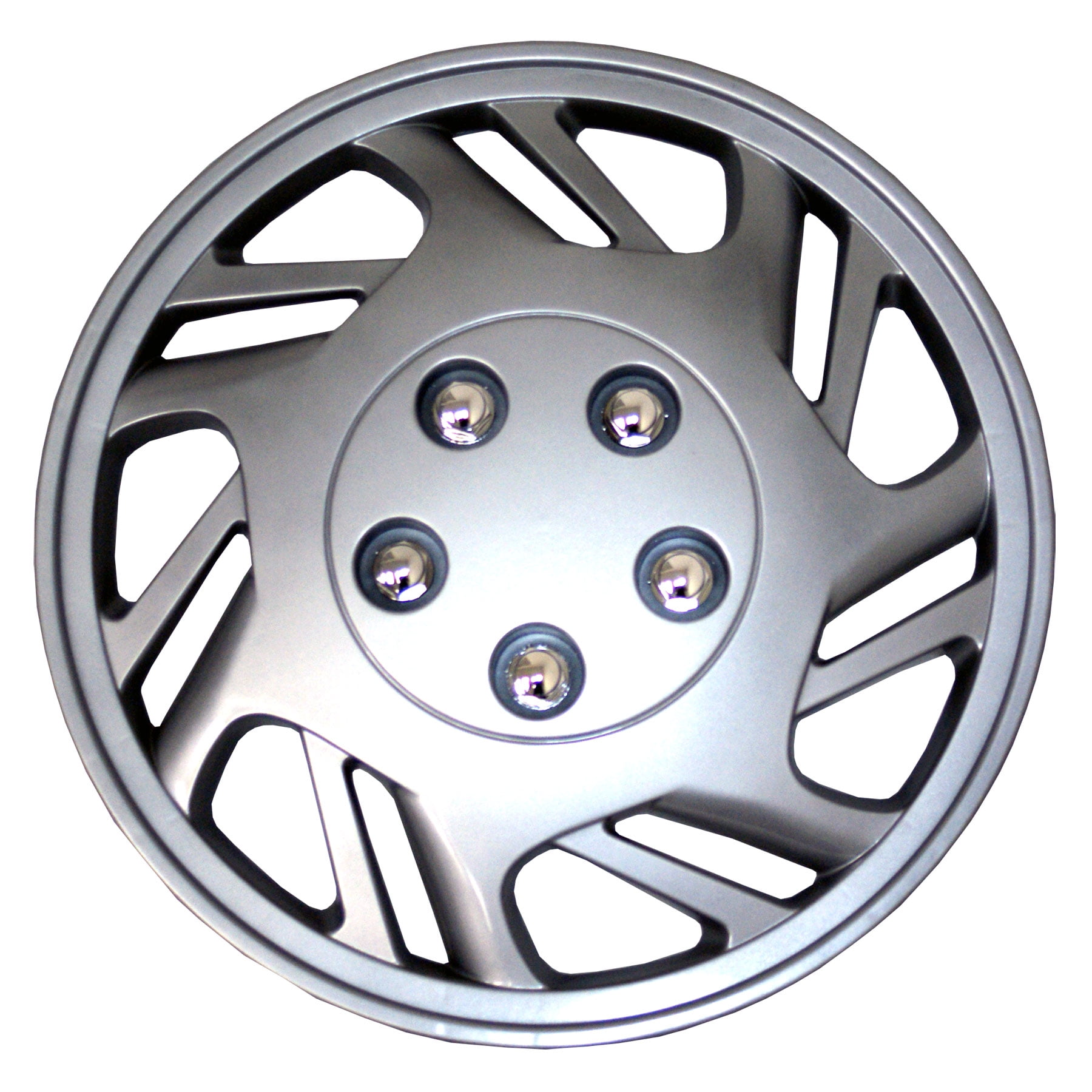 TuningPros WSC-126S15 Set of 4 Metallic Silver Hubcaps 15" - Hub Caps ...