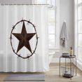 Country Star Texture Shower Curtain for Bathroom, Western Farm ...