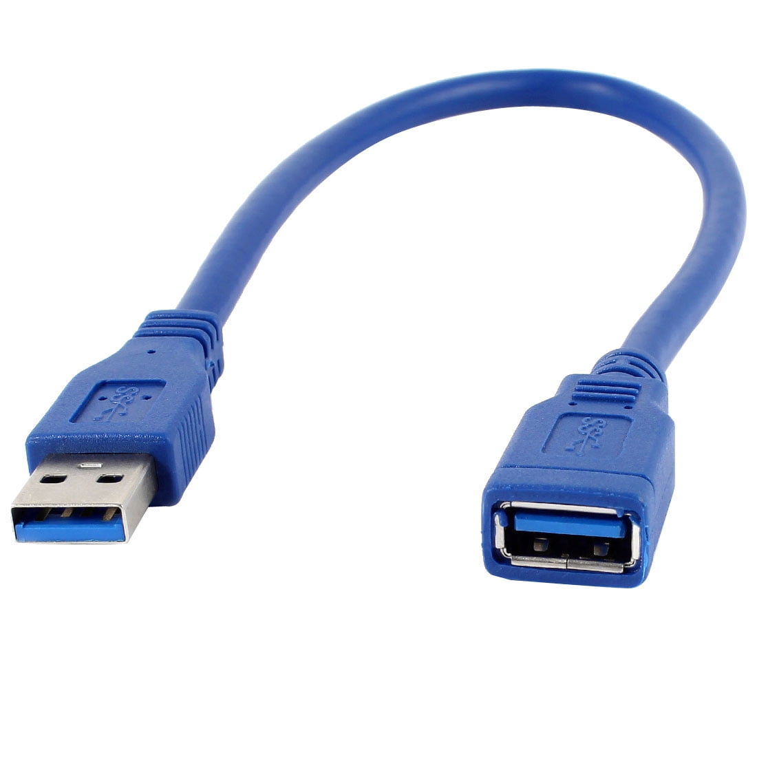 Unique Bargains Notebook Computer PC USB 3.0 Type A F/M Connector Cable Cord 30cm 12 Blue