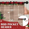 Christmas Kitchen Window Curtains and Valances Set 36 Inch Farmhouse ...