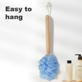 Artrylin Long Loofah Back Scrubber, Bath Sponge with Handle, Soft Mesh ...
